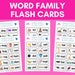 Word Family Flash Cards | Learning to Read | Rhyming Words - Etsy