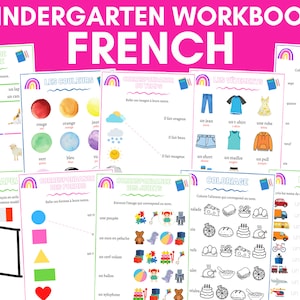 Beginner French Workbook Kids French Worksheets Kindergarten French ...