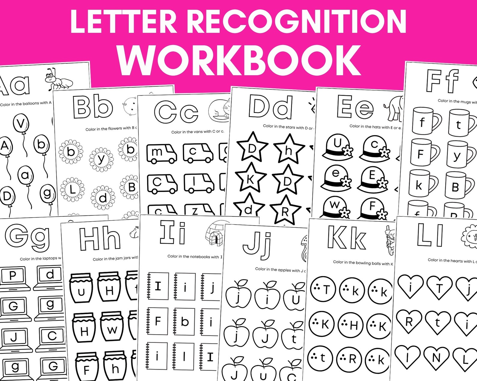Letter Recognition Workbook Preschool Curriculum - Etsy
