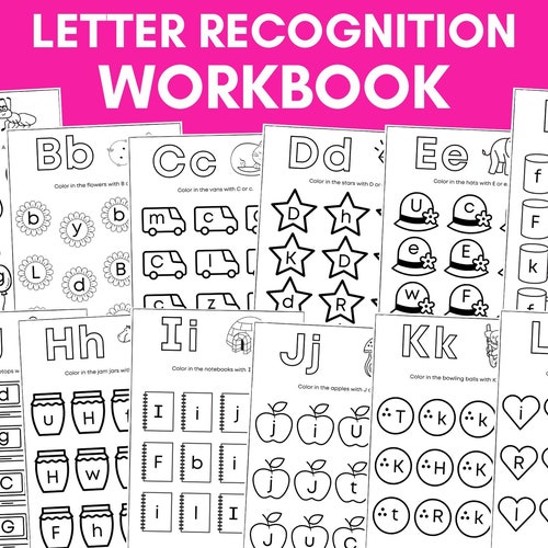 Letter Recognition Workbook Preschool Curriculum - Etsy