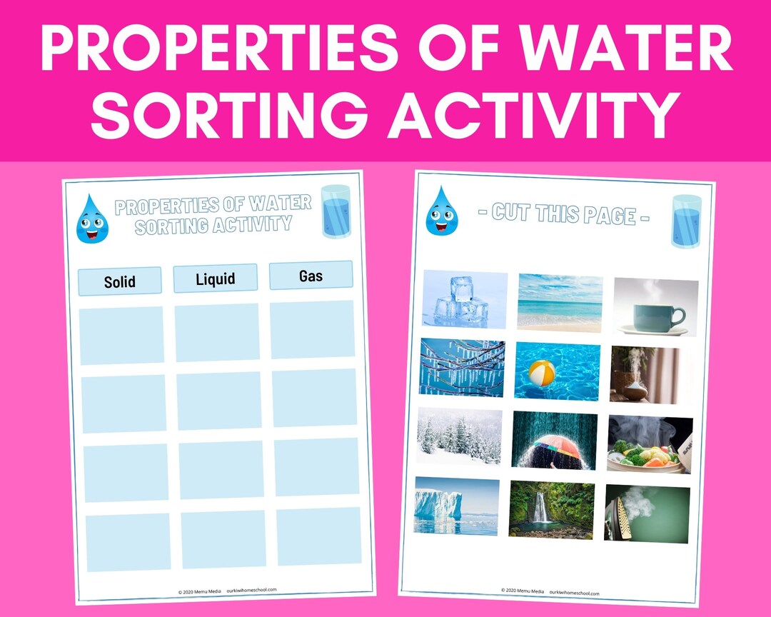 Properties of Water Sorting Activity | Montessori Science Game ...