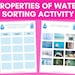 Properties of Water Sorting Activity | Montessori Science Game ...