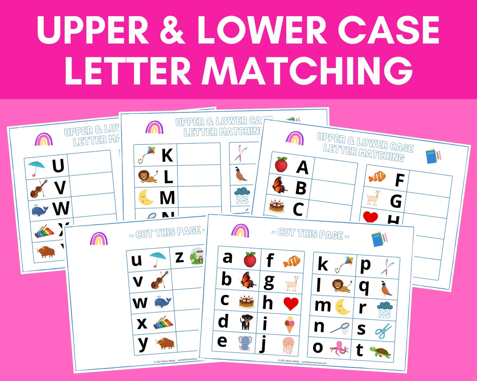 Uppercase and Lowercase Letter Matching Activity | Preschool Sorting ...