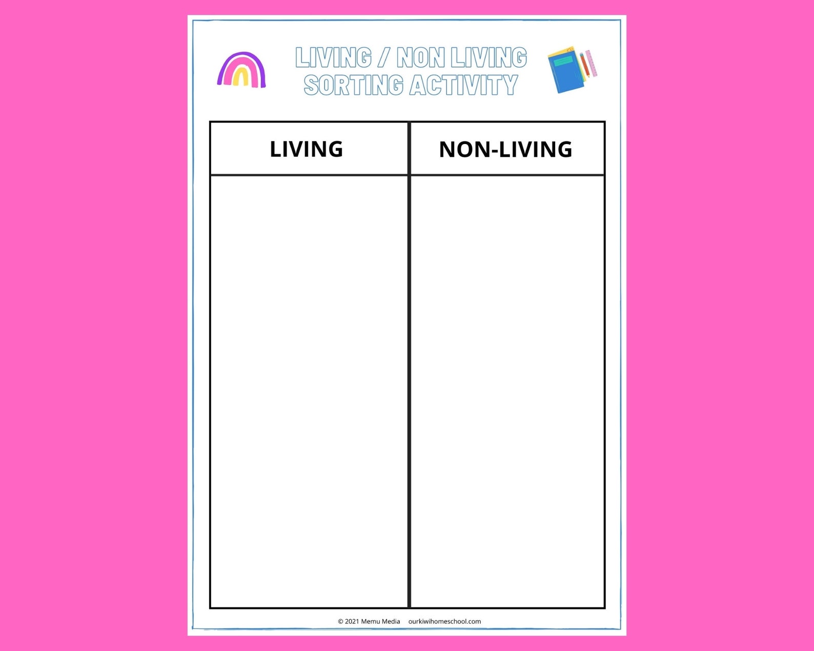 Living & Non-living Sorting Activity | Montessori Preschool ...