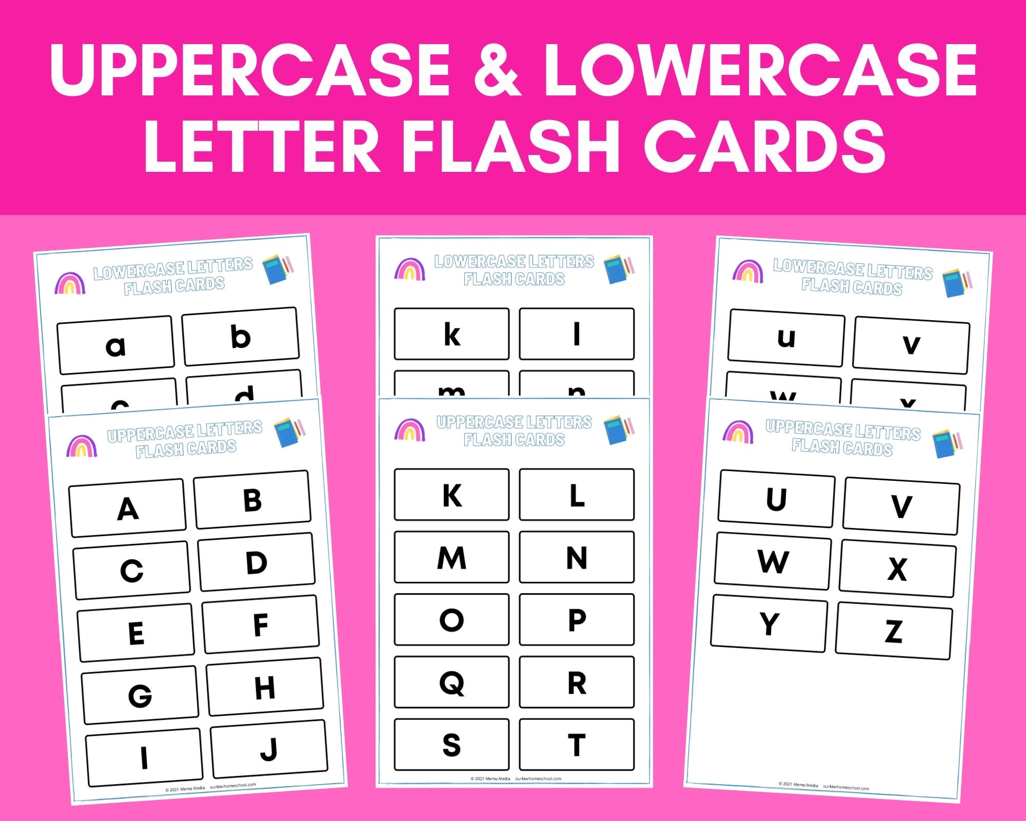 Alphabet Flash Cards | Letter Flash Cards | Kindergarten Resource - Etsy