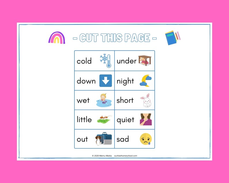 Opposites Matching Activity | Preschool Sorting Game | Montessori ...