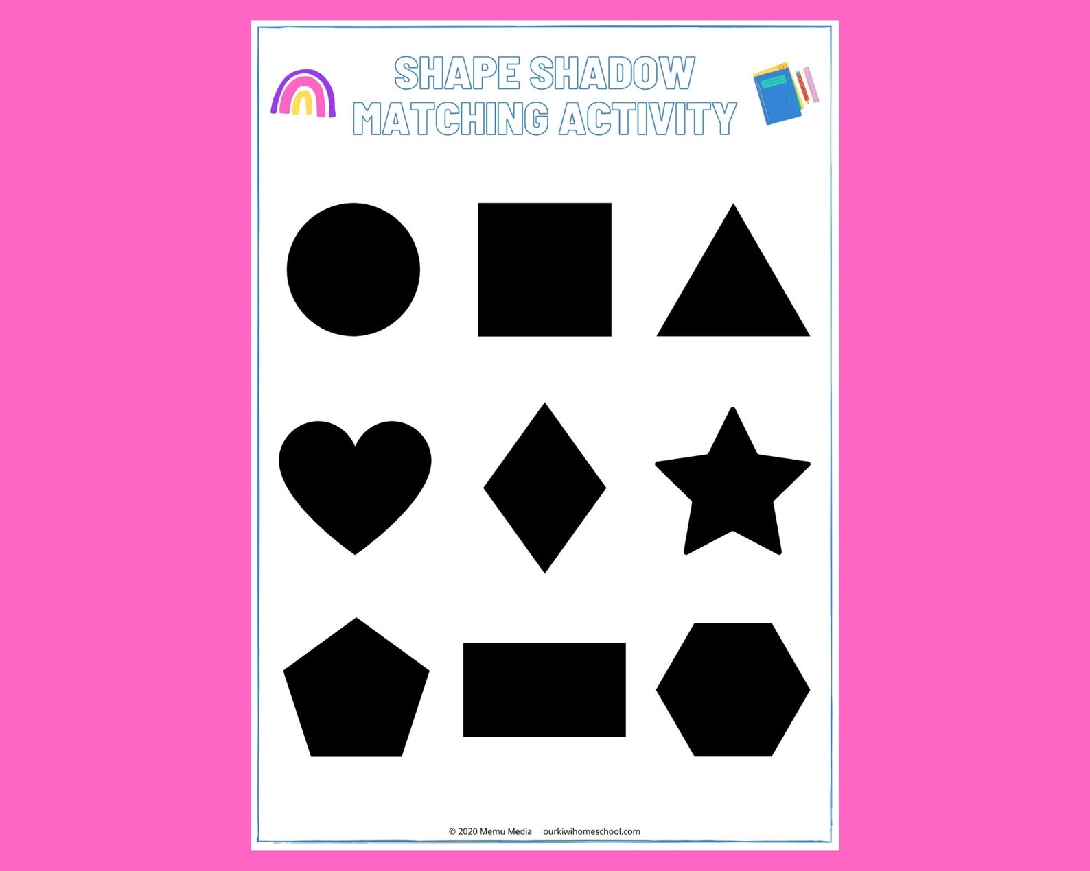 Shape Shadow Matching Activity | Preschool Sorting Game | Montessori ...