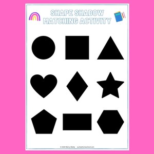 Shape Shadow Matching Activity | Preschool Sorting Game | Montessori ...
