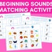 Beginning Sounds Matching Activity | Preschool Sorting Game ...