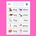 Word Family Flash Cards | Learning to Read | Rhyming Words - Etsy