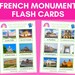 French Monument Flash Cards | Beginner French | French for Kids - Etsy