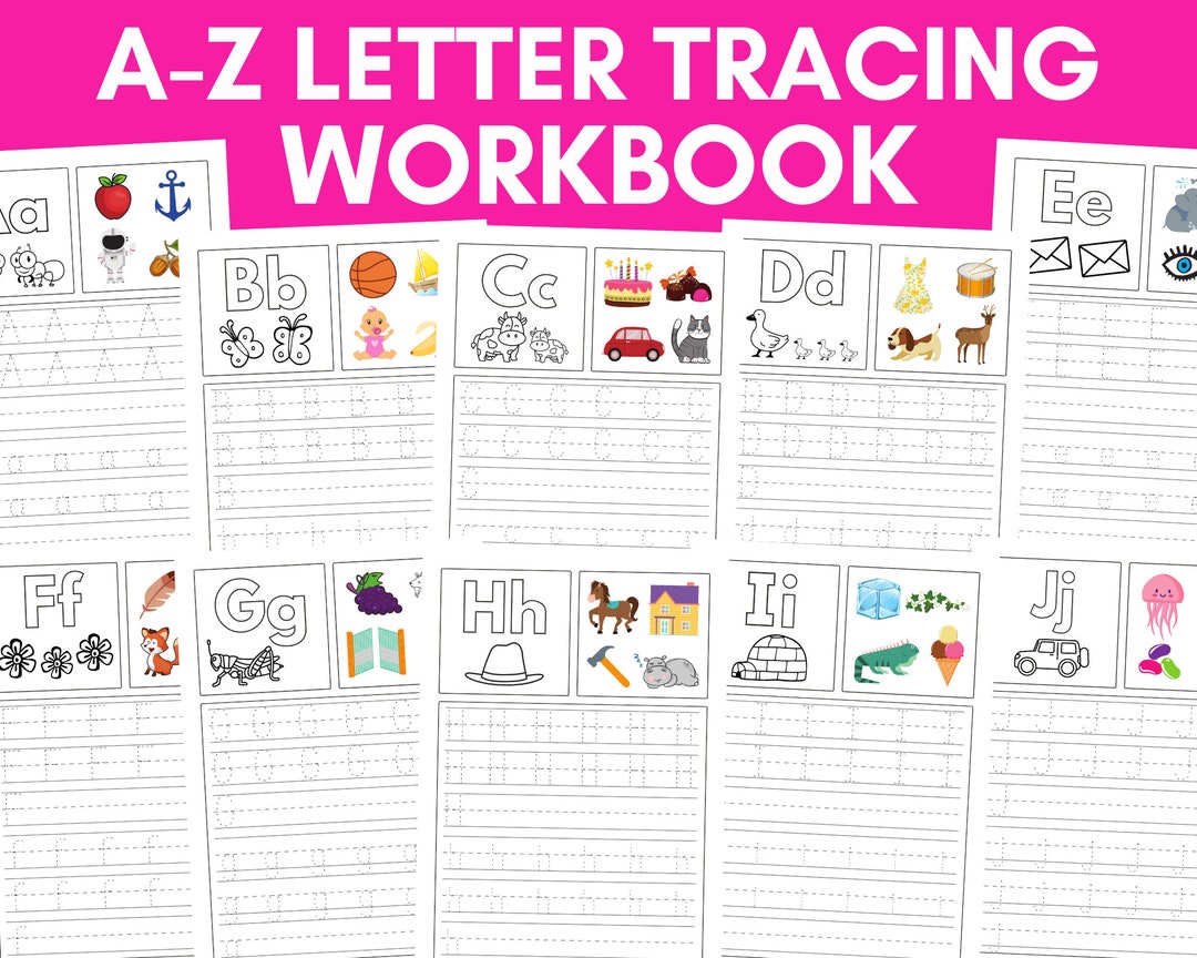 Preschool A-Z Letter Tracing Workbook | Preschool Writing Book ...