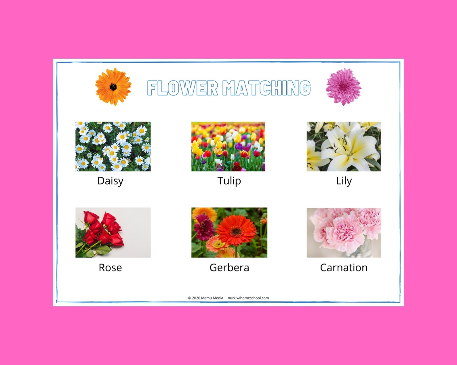 Montessori Flower Matching Activity | Flower Match up Game | Preschool ...