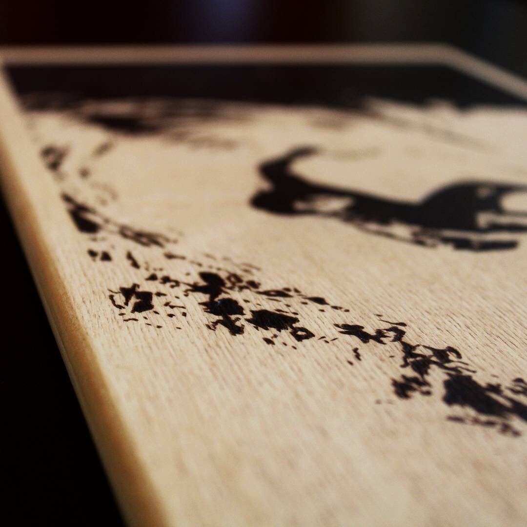 Barrel Surf Pyrography Frame Art Wall Decor on Wood Barrel - Etsy