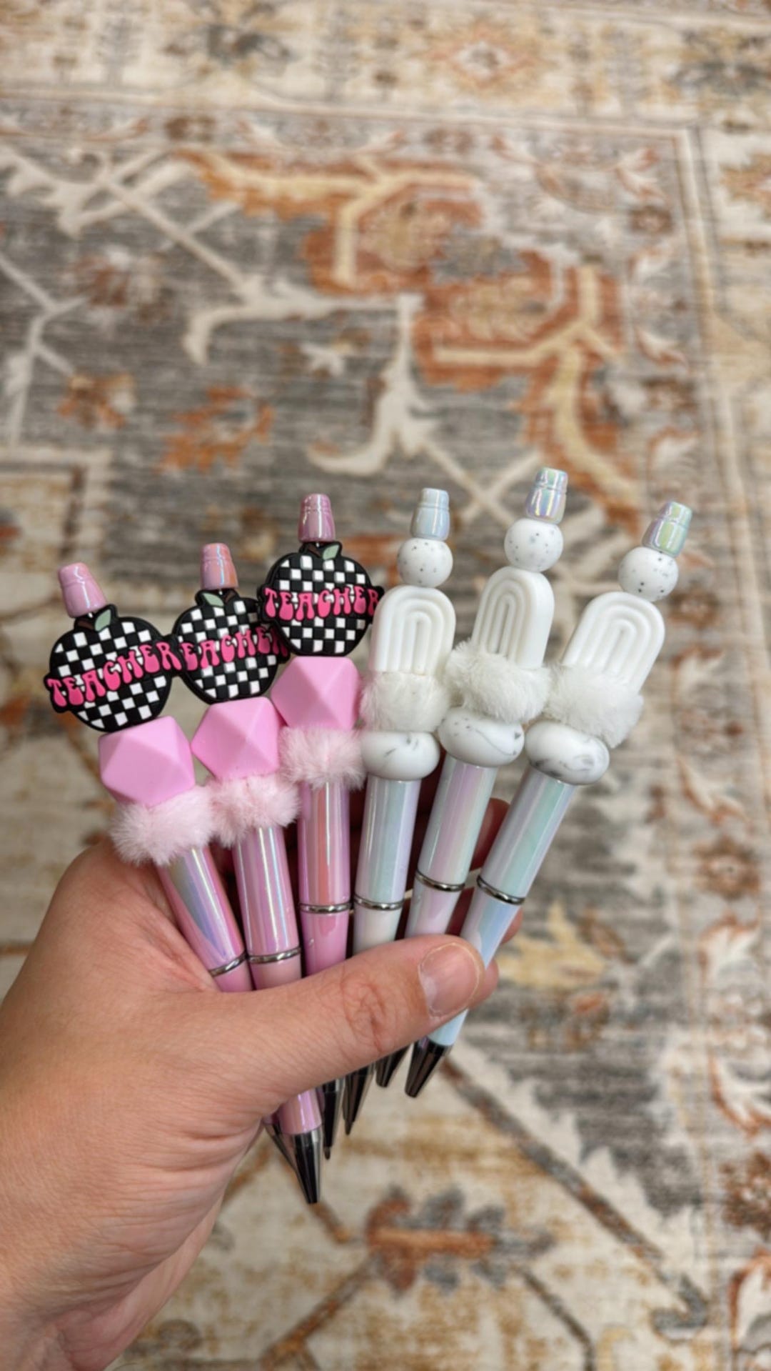 NEW Beaded Pen, Pink Pen, Black Ink Pen, Teacher Pen, Teacher Gift - Etsy