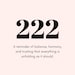 222 Angel Number Poster, Minimalist Spiritual Wall Art (digital ...