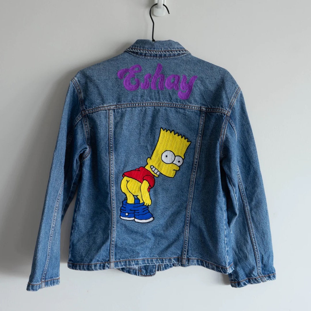 Bart Eshay Embroidery on Denim Jacket - Etsy