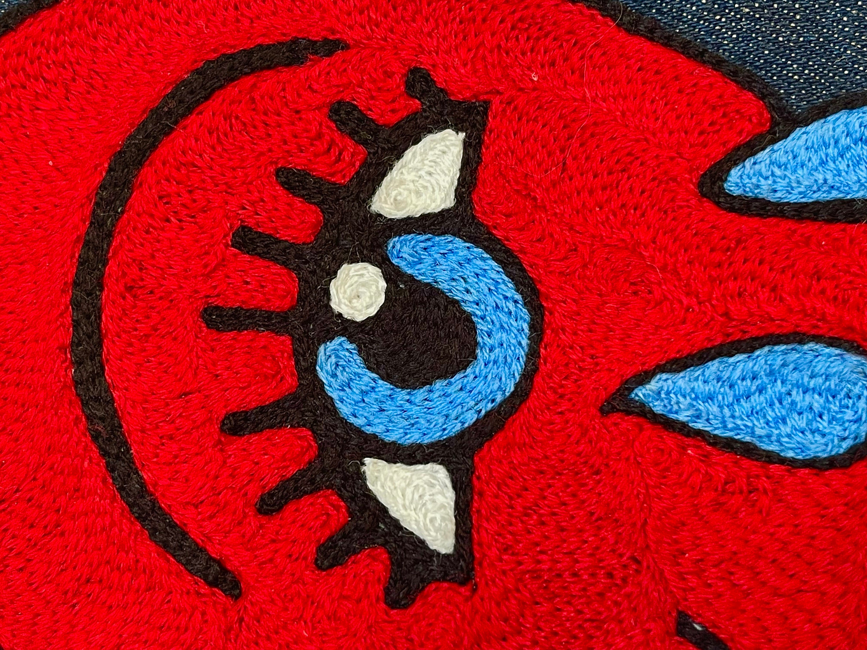 Lonesome Denim Jean Jacket Chainstitch Embroidery Large - Etsy
