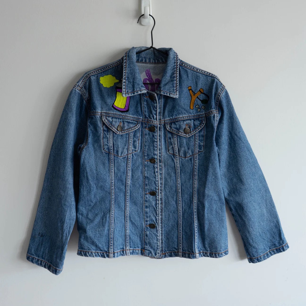 Bart Eshay Embroidery on Denim Jacket - Etsy