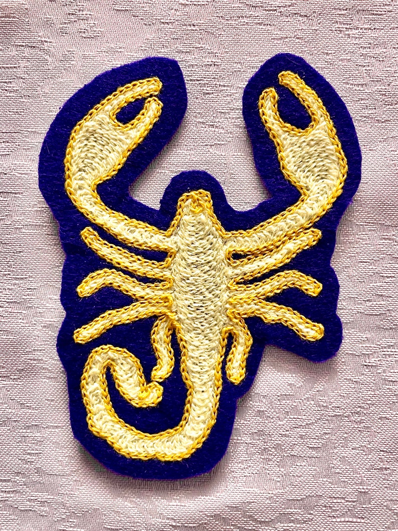 Scorpion Patch Chainstitch Embroidery - Etsy