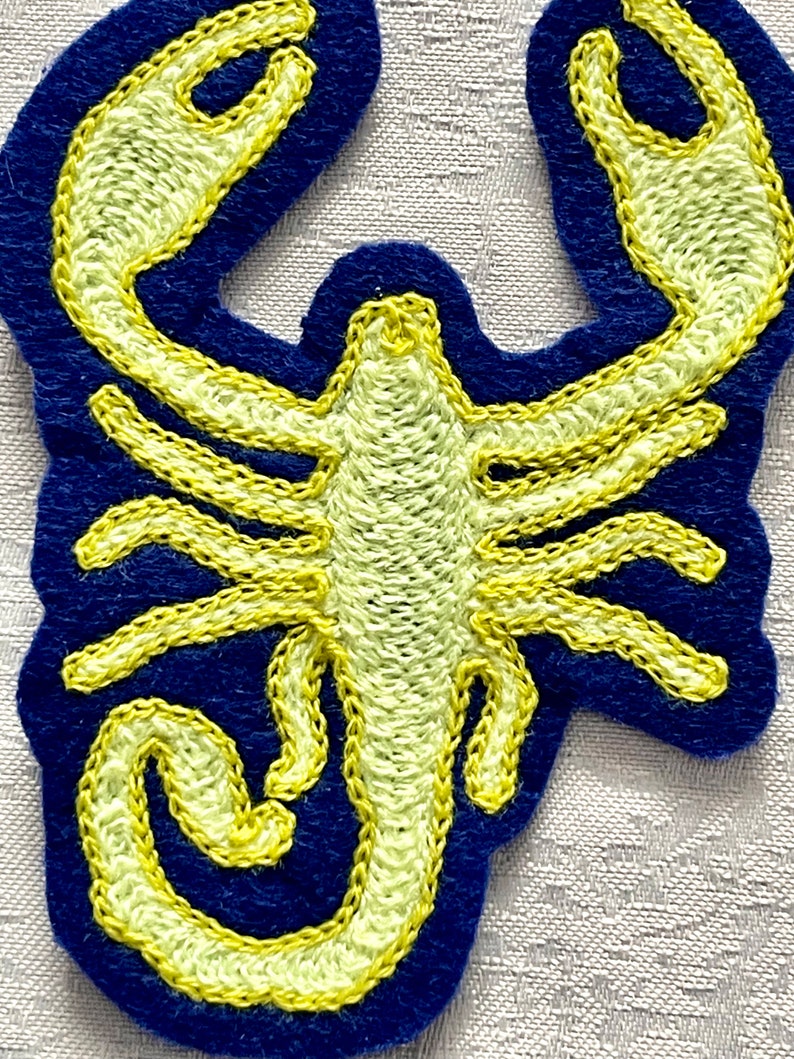 Scorpion Patch Chainstitch Embroidery - Etsy