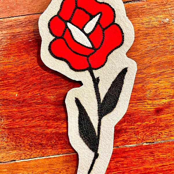 Rose Chainstitch Patch - Etsy