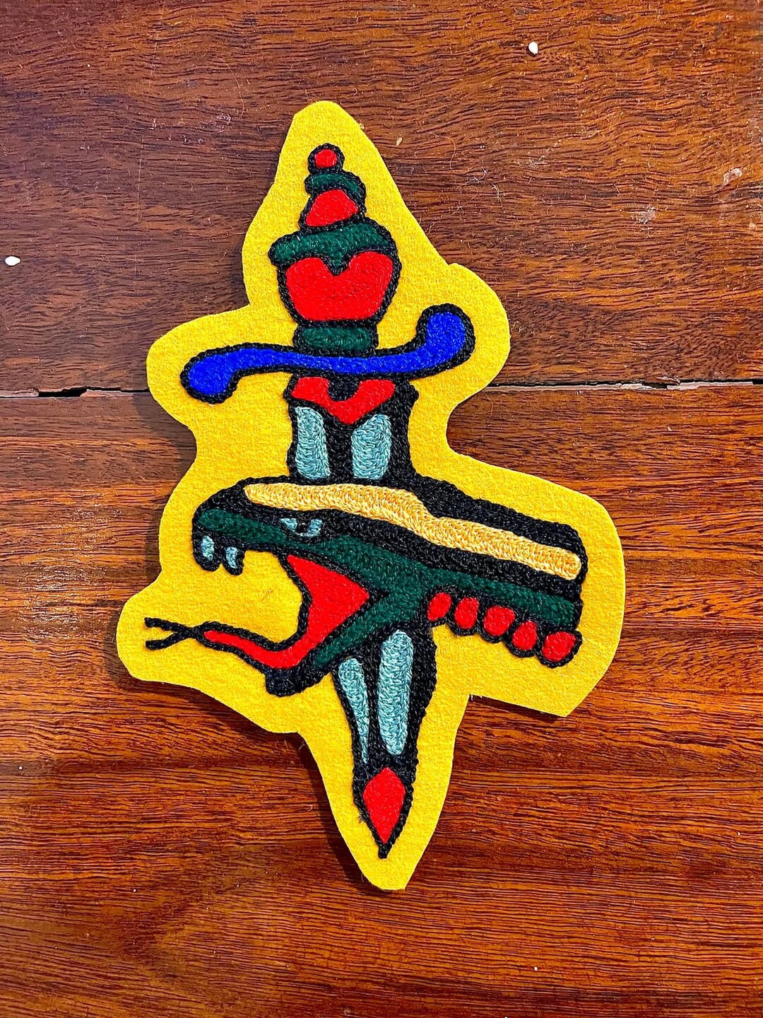 Snake and Dagger Patch - Etsy