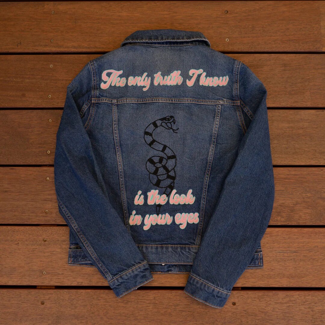 The Only Truth I Know Embroidered Denim Jacket - Etsy