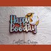 Happy Booday Cake Topper/centerpiece Stick. Halloween Birthday - Etsy
