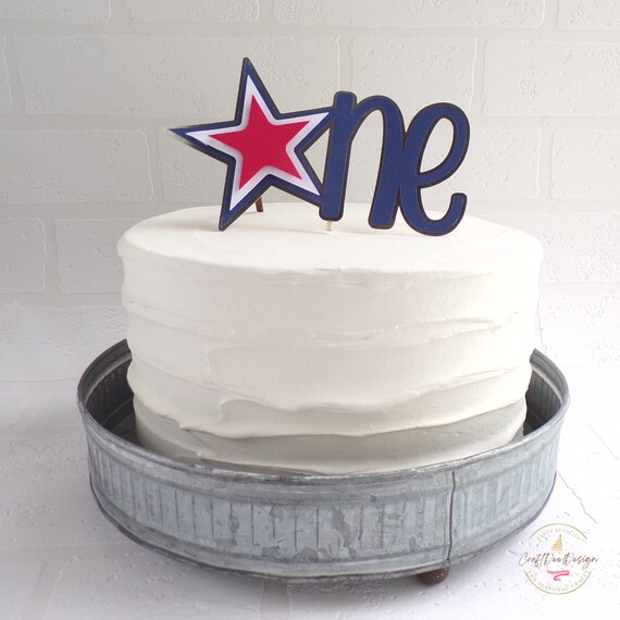 One Star Cake Topper Stars and Stripes Smash Cake First - Etsy