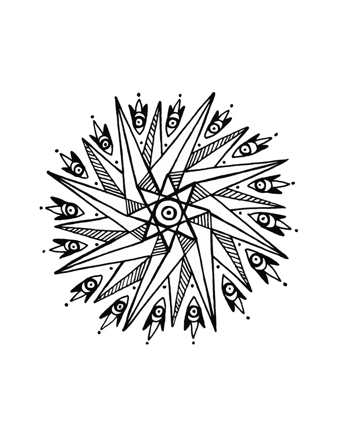 Coloring Page Mandala-spin - Etsy