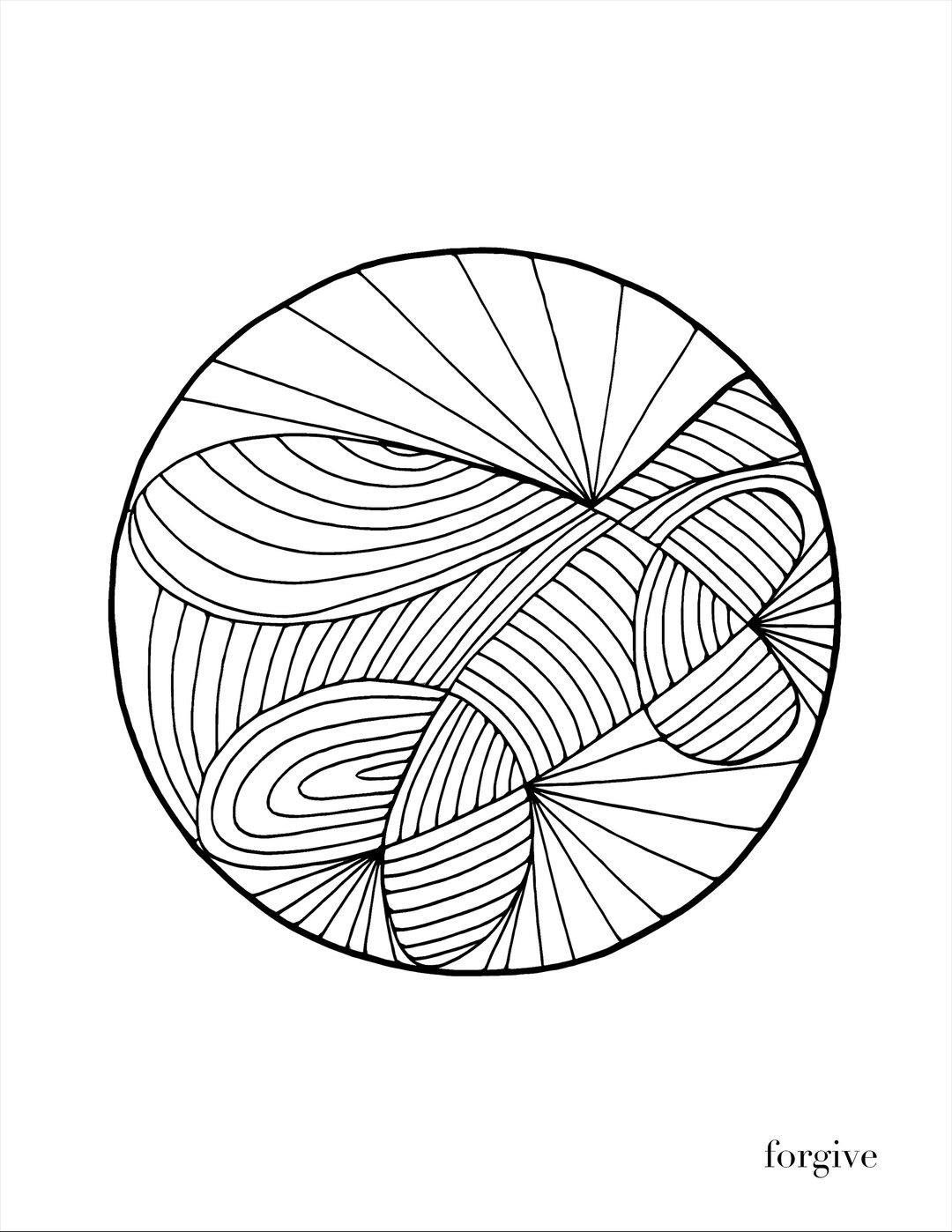 Forgive - Individual Sigil Coloring Page - Etsy