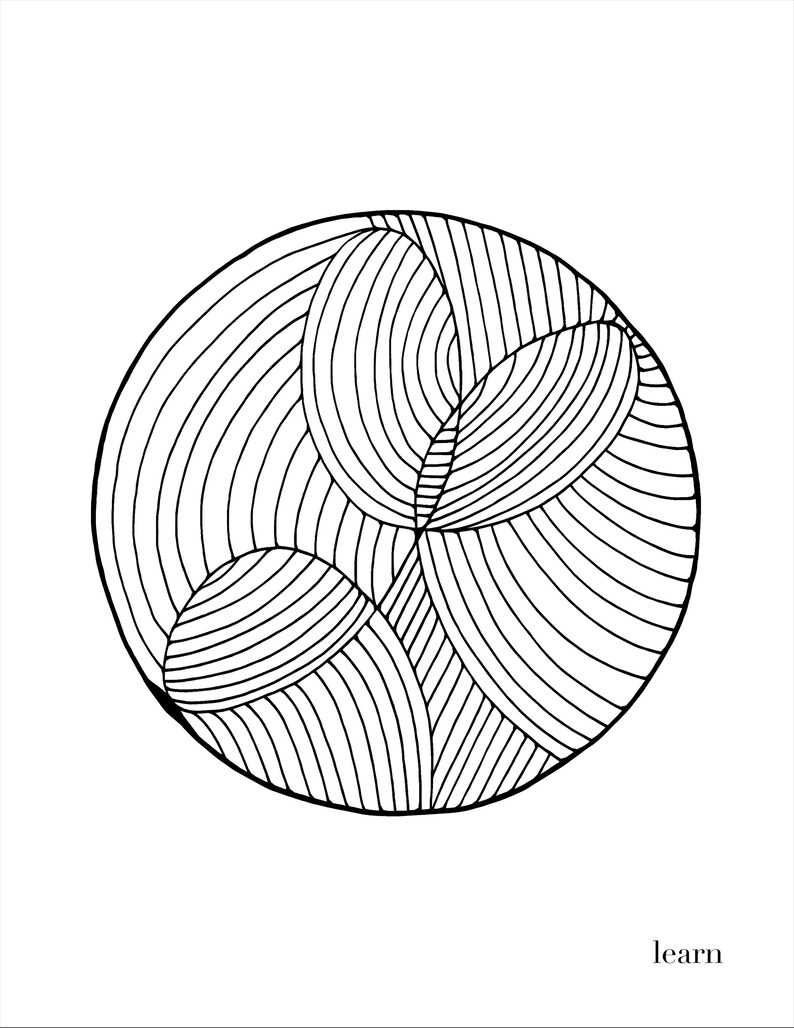 Learn - Individual Sigil Coloring Page - Etsy