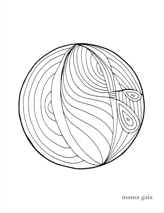 Mama Gaia Individual Sigil Coloring Page | Etsy
