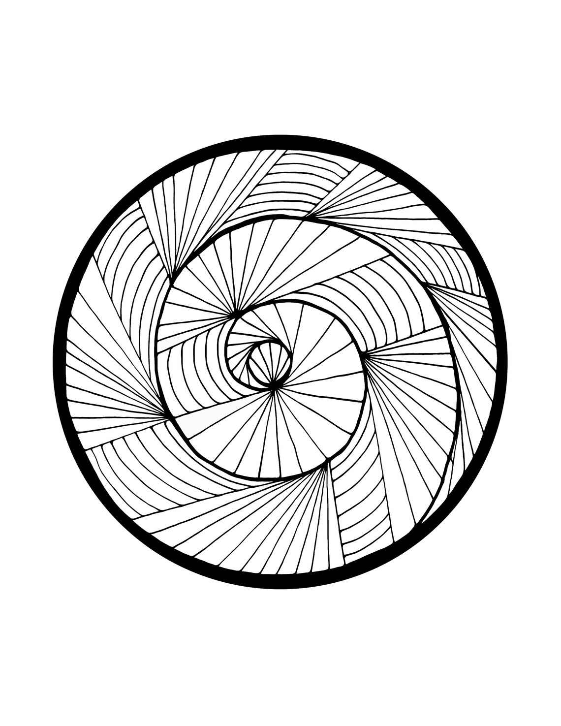 Digital Coloring Book - Homegrown Portals - Hand Drawn Spiral Coloring ...