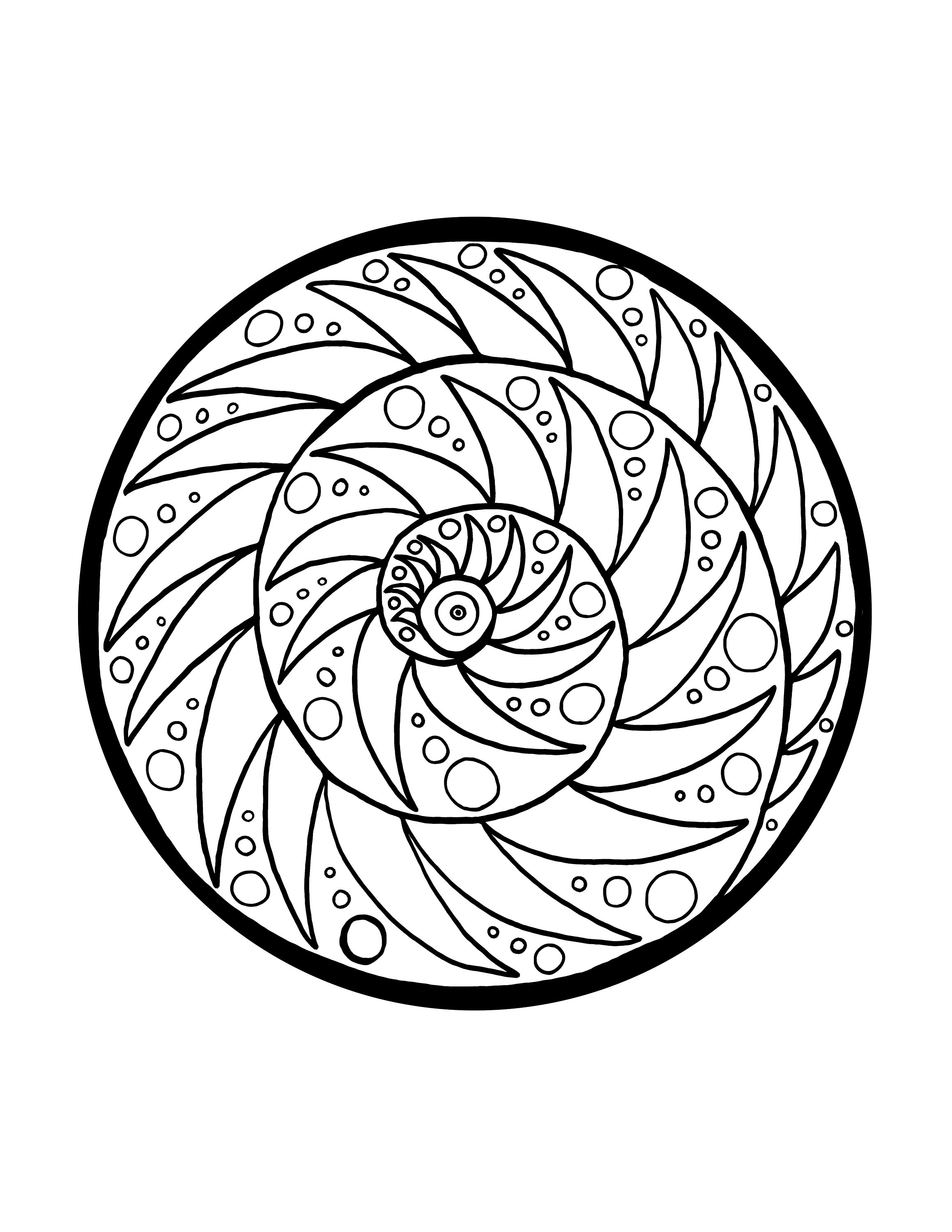 Digital Coloring Book - Homegrown Portals - Hand Drawn Spiral Coloring ...