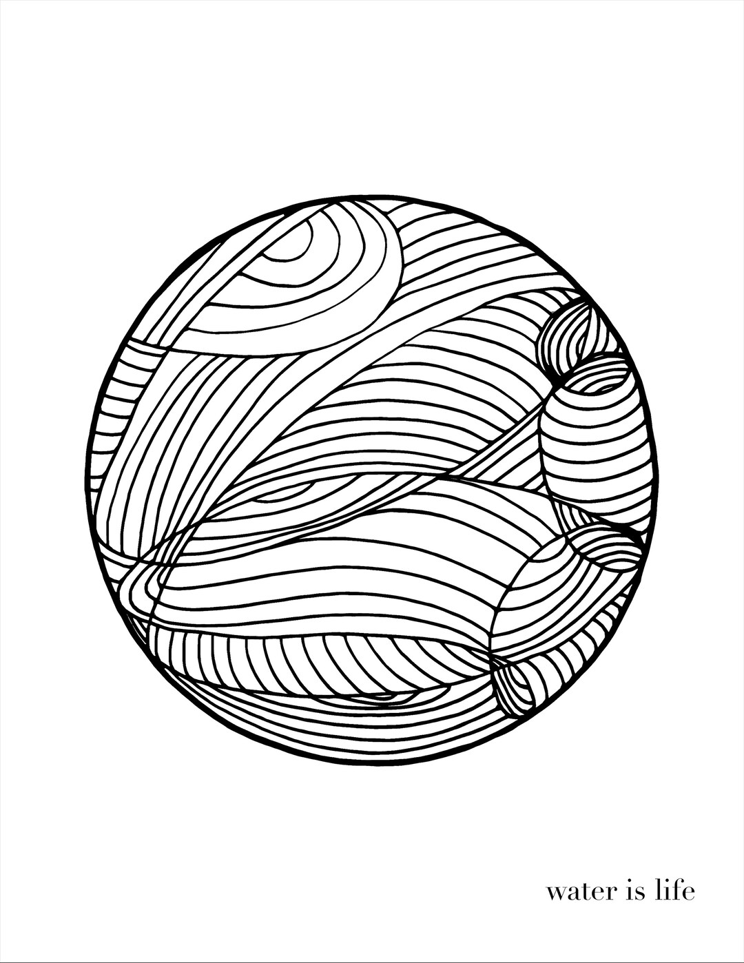 Water is Life - Individual Sigil Coloring Page - Etsy