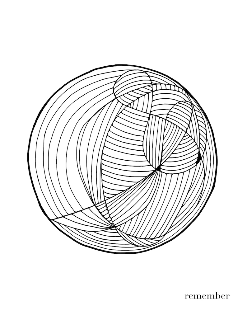 Remember - Individual Sigil Coloring Page - Etsy