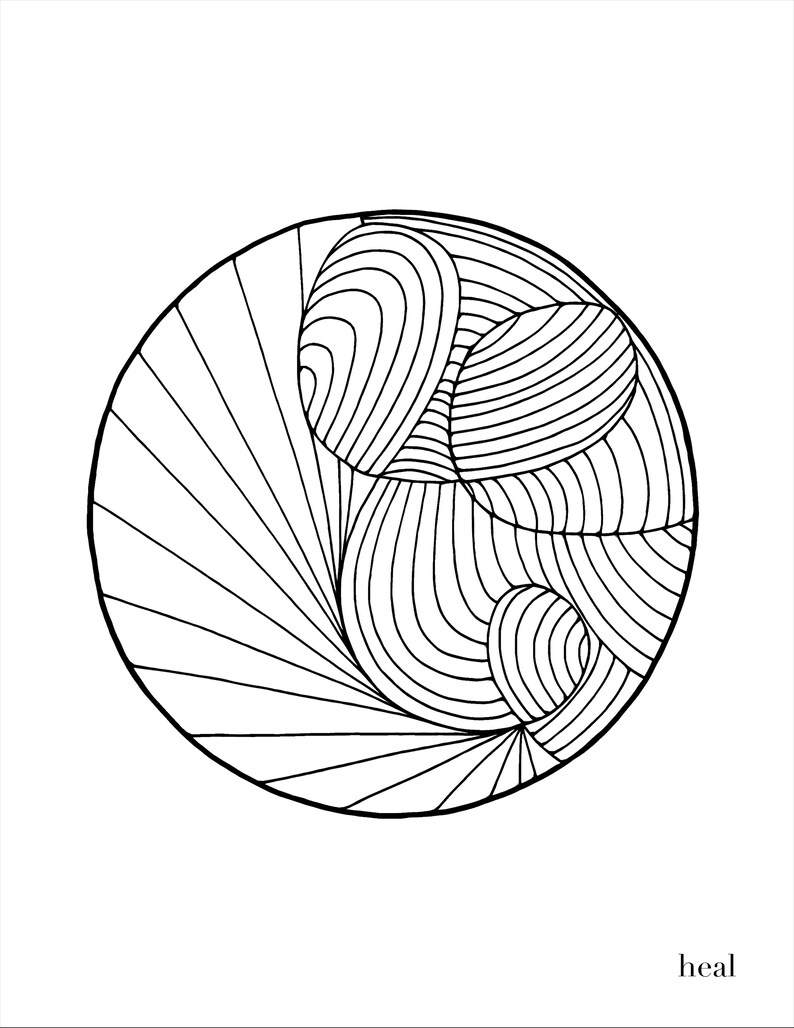 Heal - Individual Sigil Coloring Page - Etsy