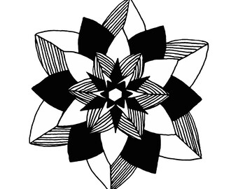 Coloring Page Mandala-lake | Etsy