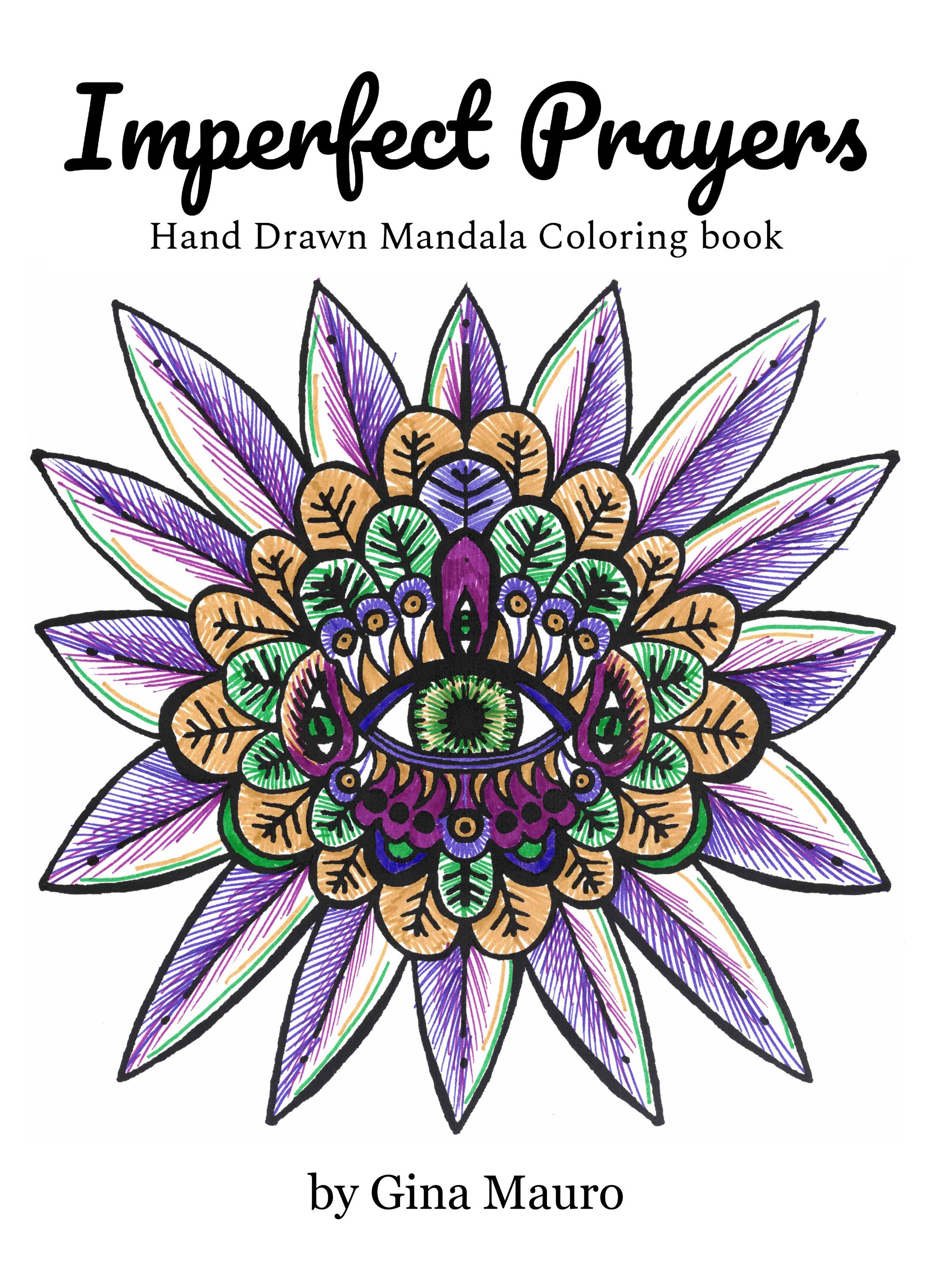 Digital Coloring Book - Imperfect Prayers - Hand Drawn Mandala Coloring ...