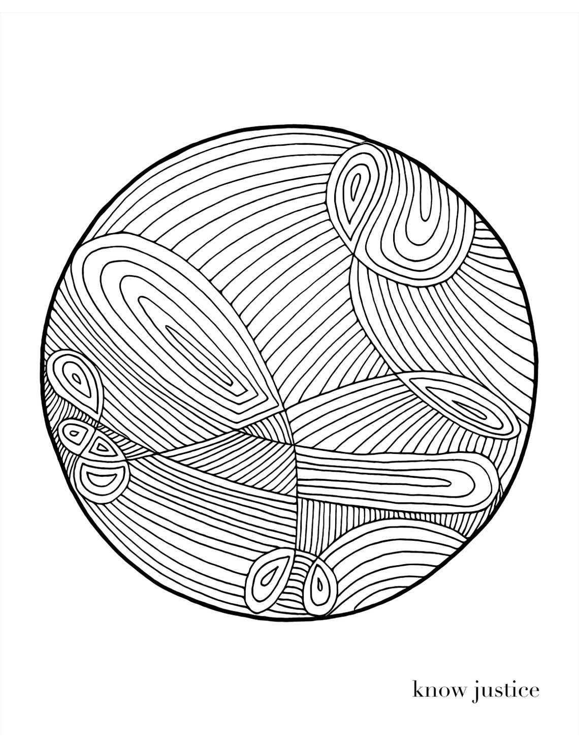 Know Justice - Individual Sigil Coloring Page - Etsy