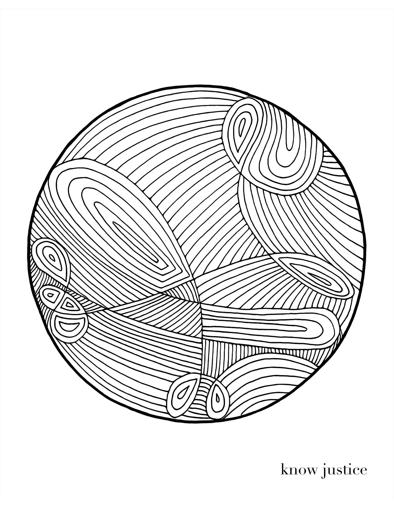 Know Justice - Individual Sigil Coloring Page - Etsy