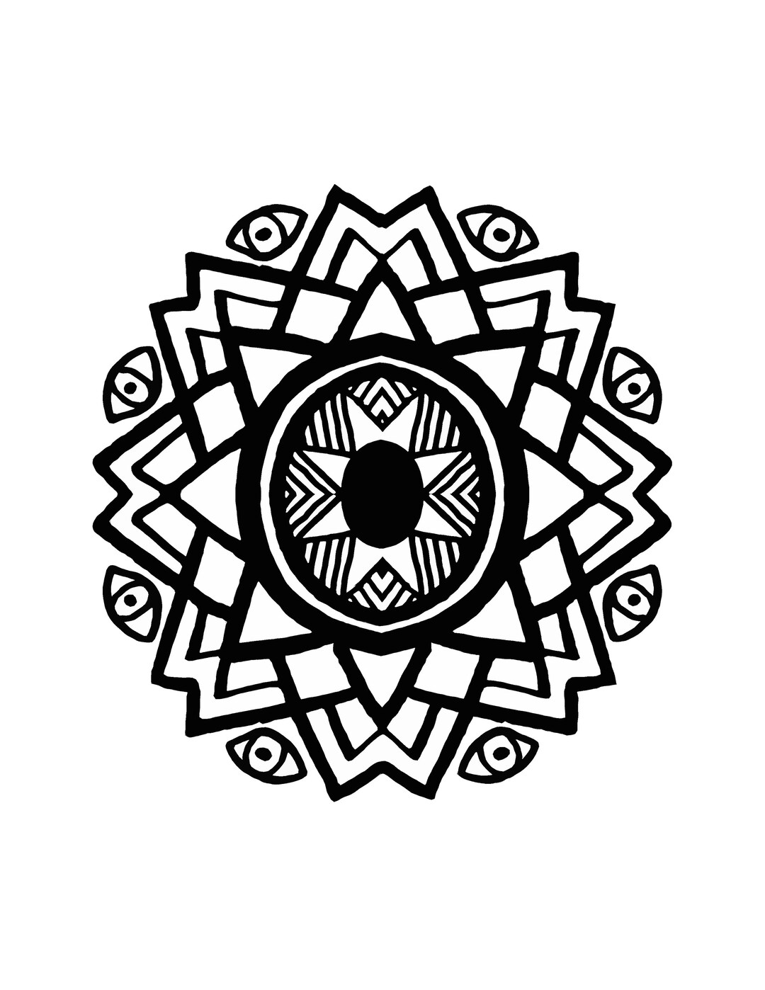 Coloring Page Mandala-coin - Etsy