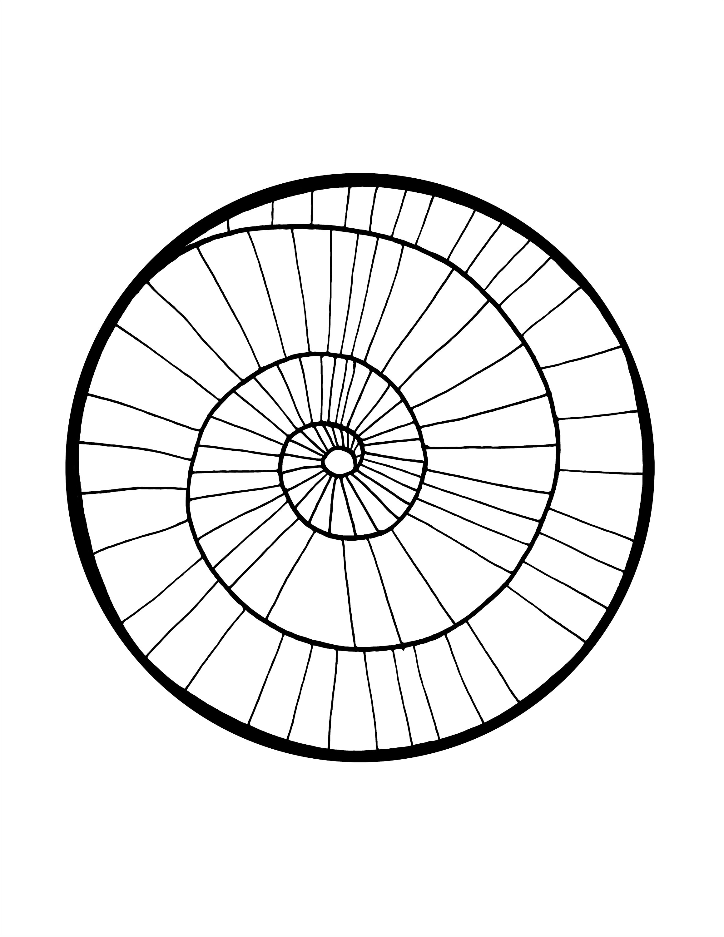 Coloring Page Spiral - Fan - Etsy
