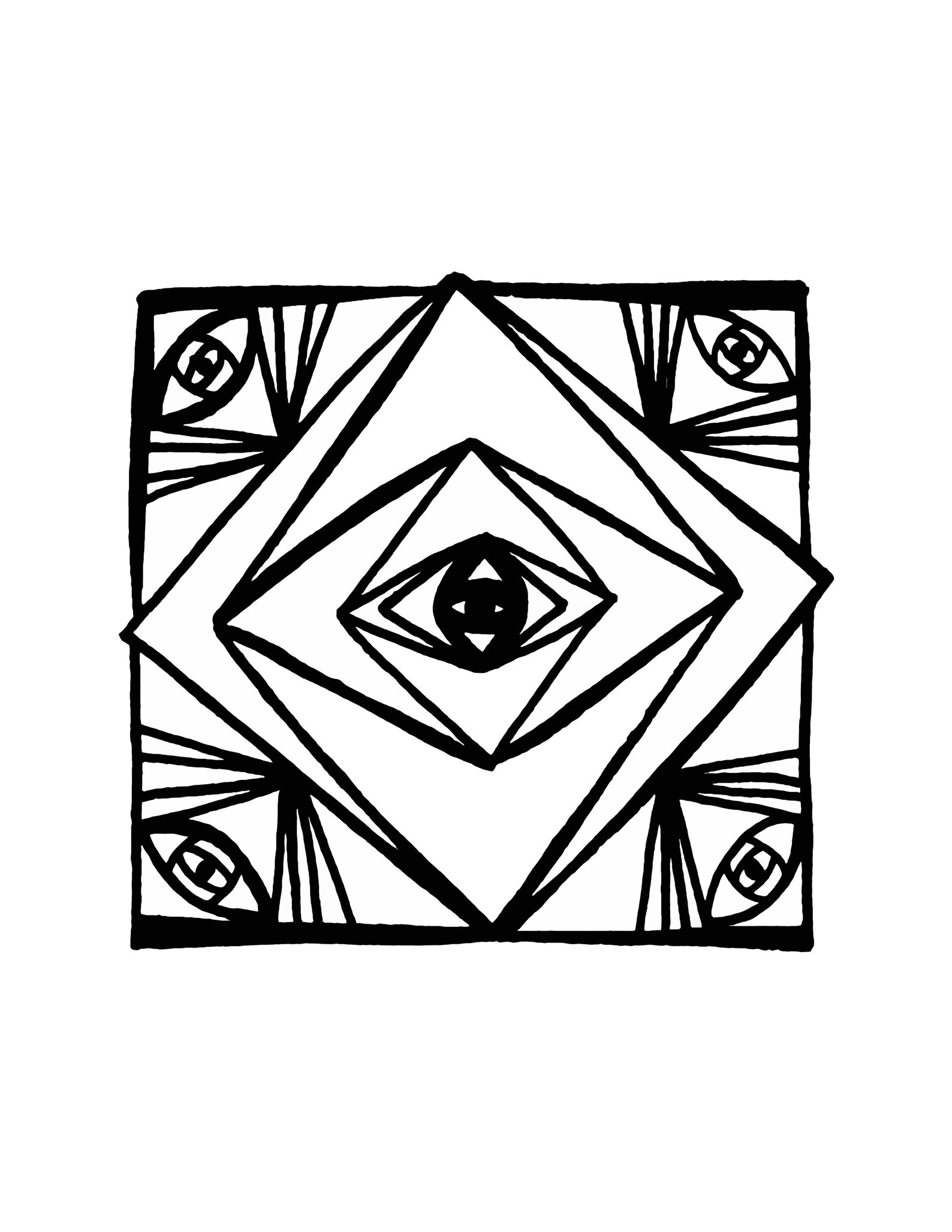 Coloring Page Mandala-faith - Etsy