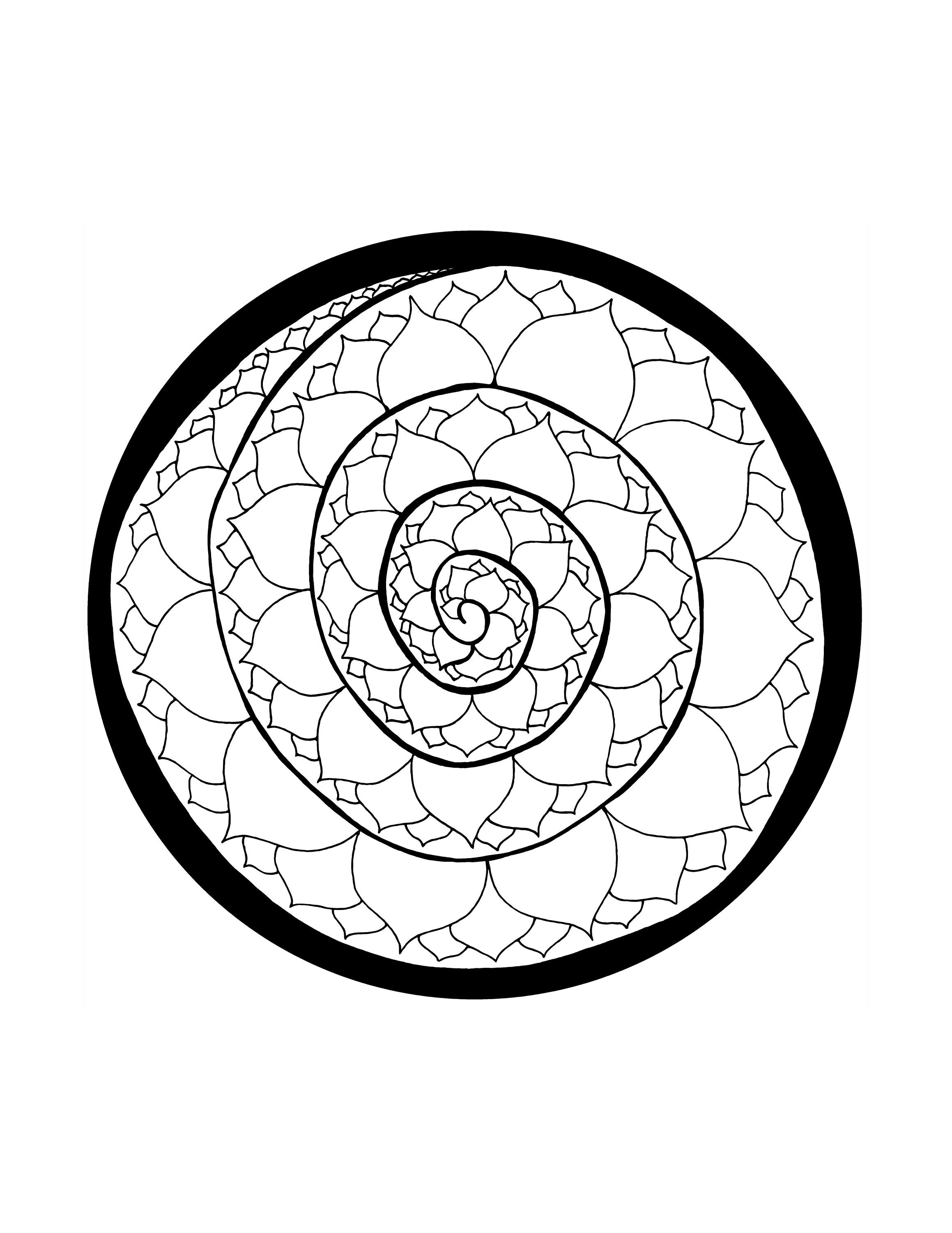 Digital Coloring Book - Homegrown Portals - Hand Drawn Spiral Coloring ...