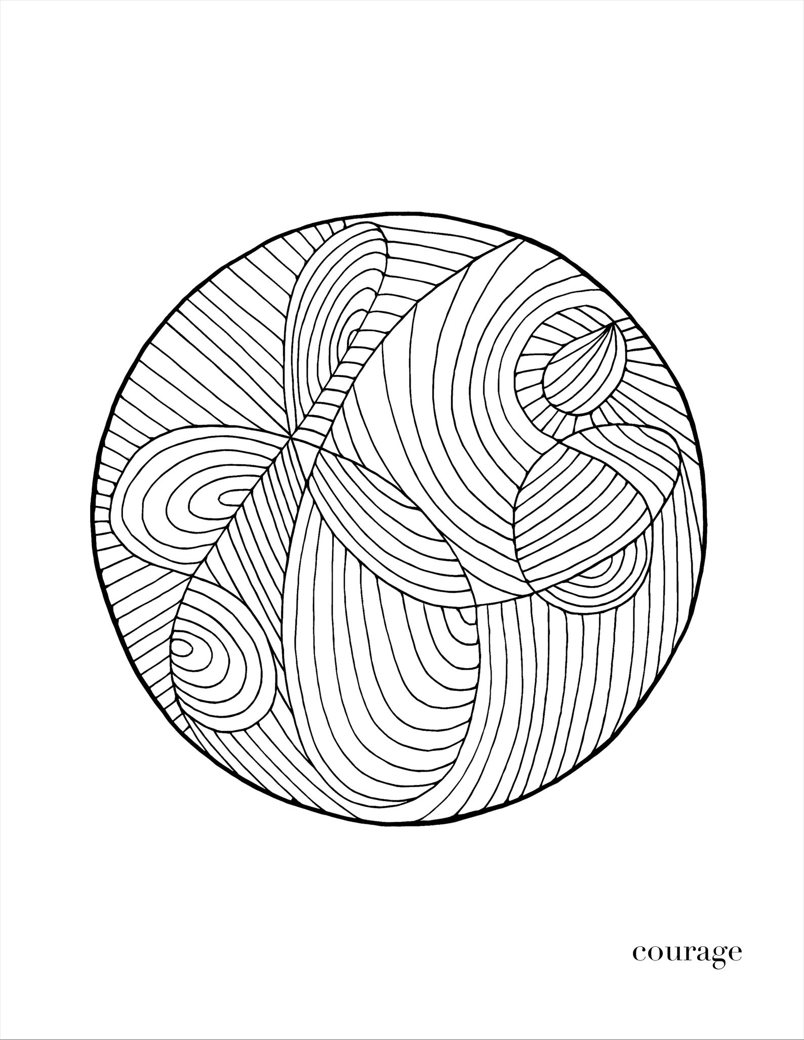 Courage - Individual Sigil Coloring Page - Etsy