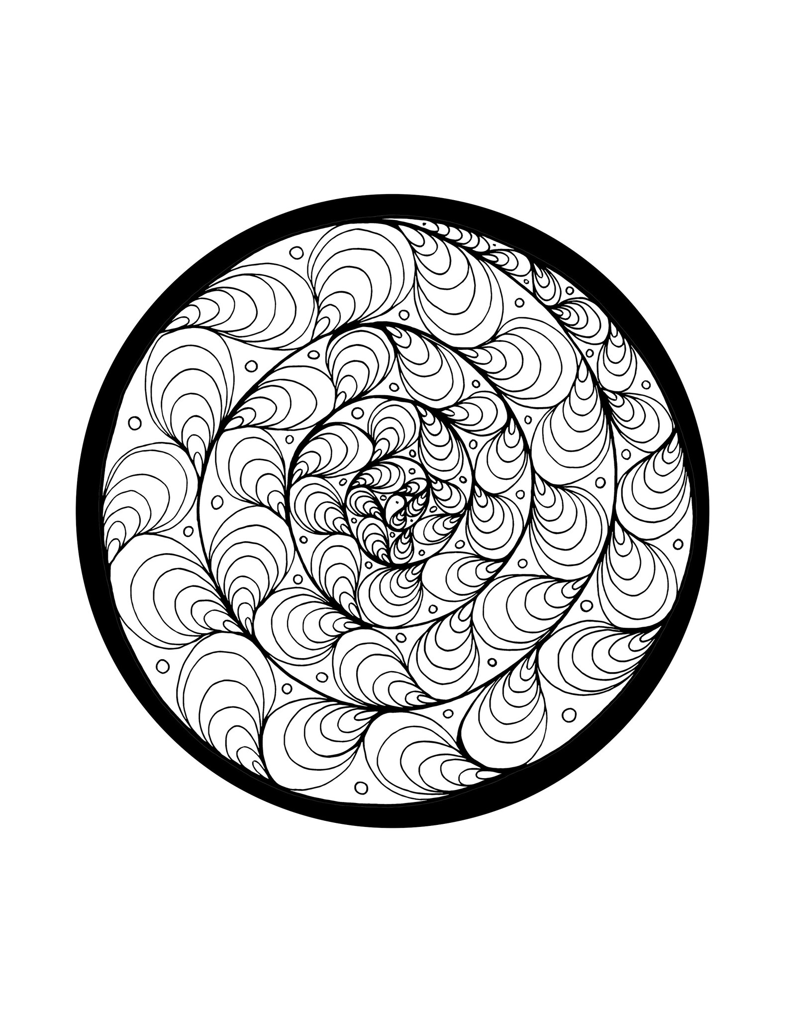 Digital Coloring Book - Homegrown Portals - Hand Drawn Spiral Coloring ...