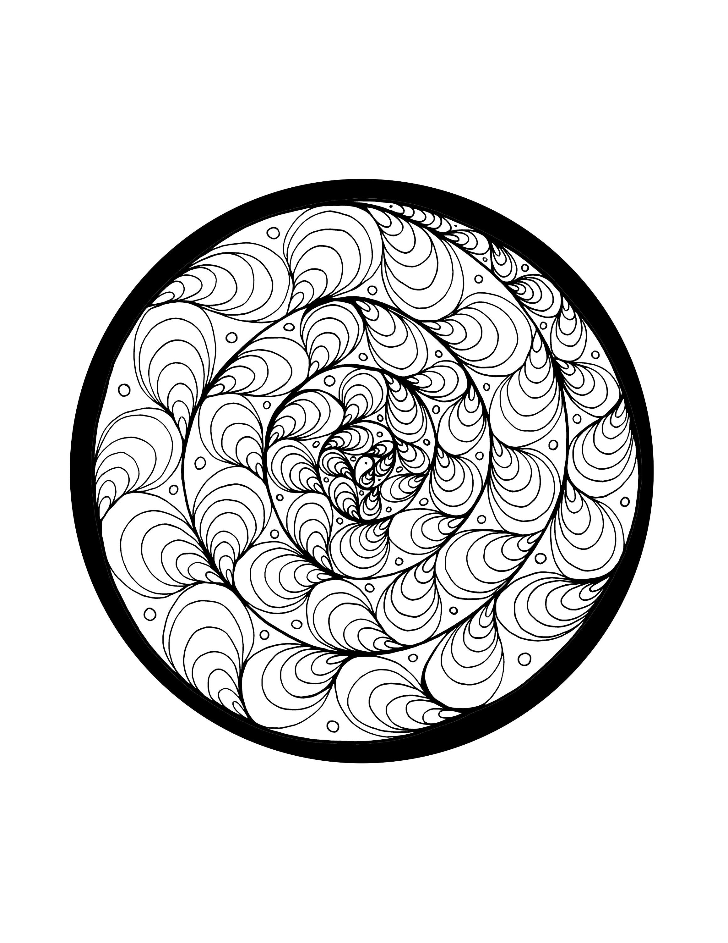 Digital Coloring Book - Homegrown Portals - Hand Drawn Spiral Coloring ...